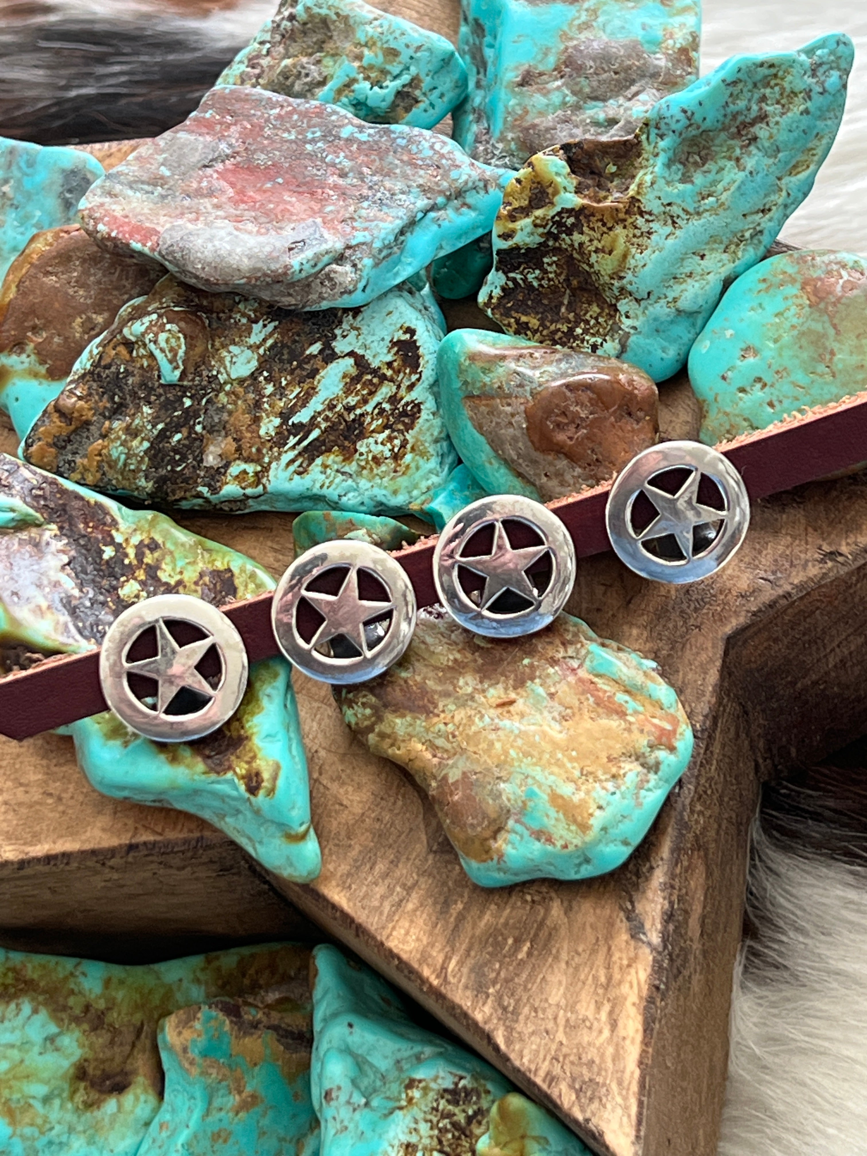 Sterling Silver Concho Slide, The Ranger – Nizhoni Traders Bead Company