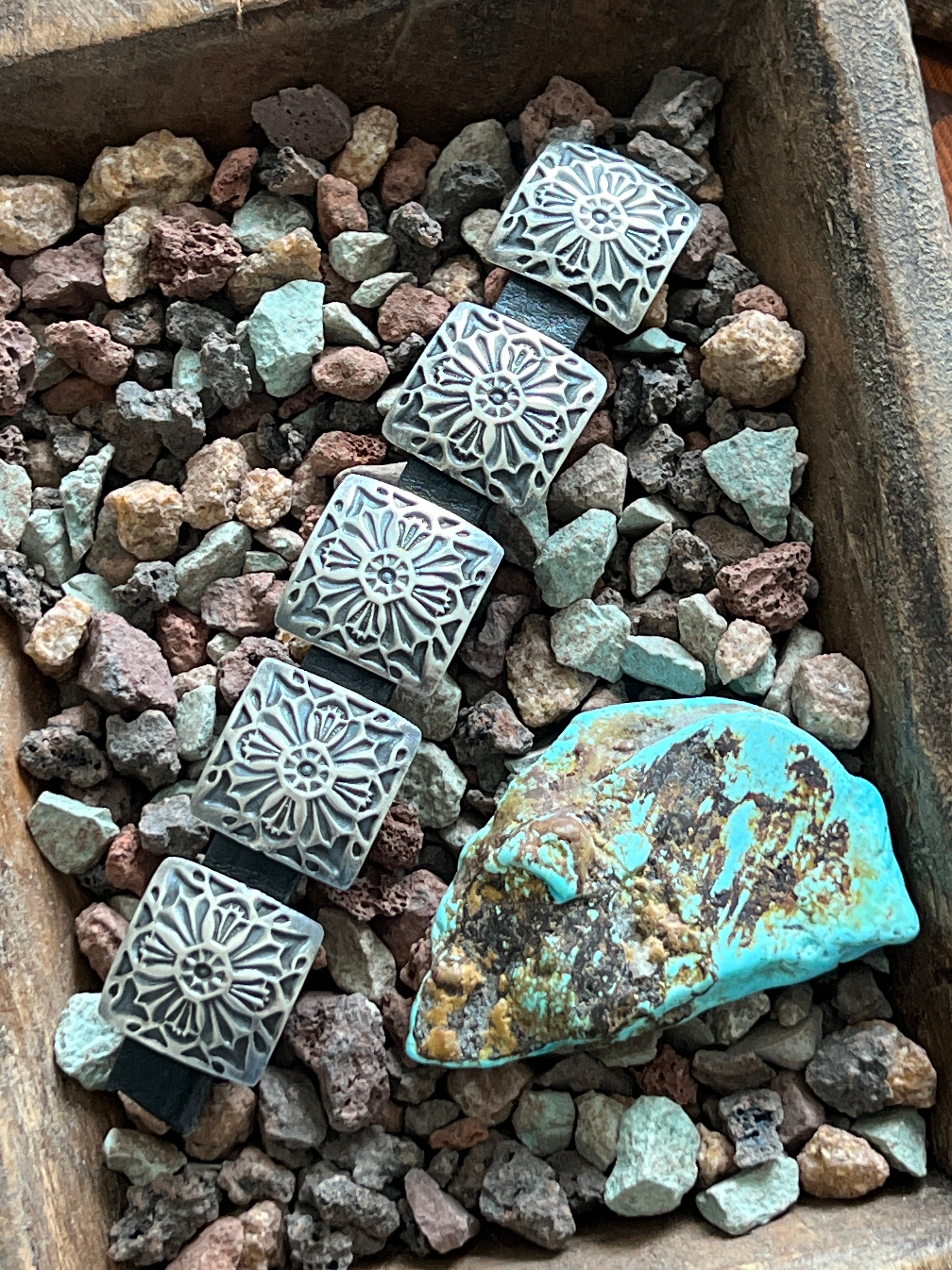 Sterling Silver Concho Slide, The Crossroads – Nizhoni Traders Bead Company
