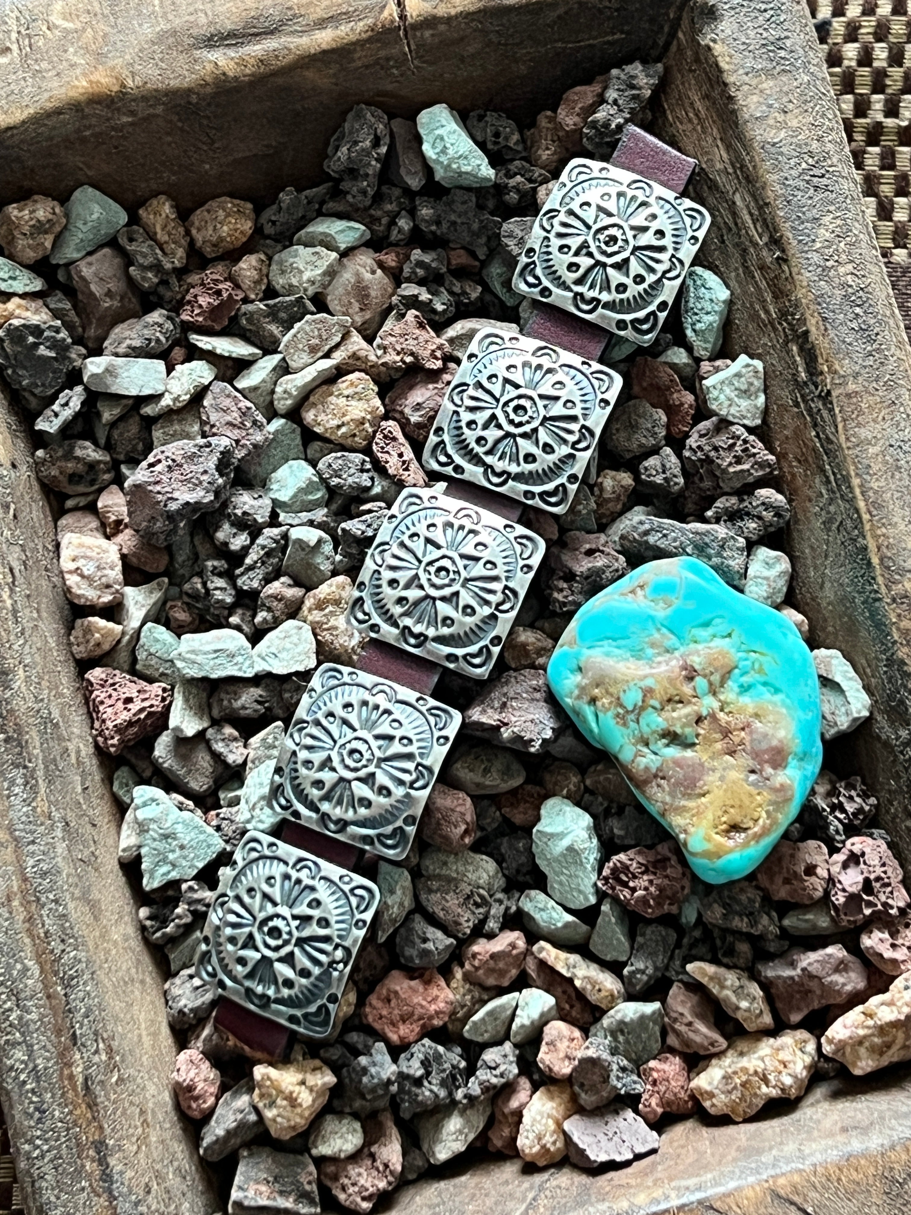 Sterling Silver Concho Slide, The Cross Winds – Nizhoni Traders Bead ...